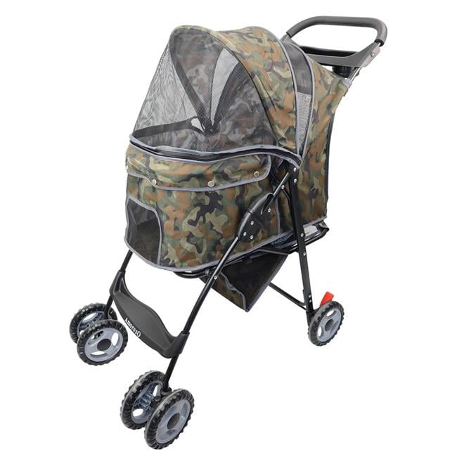Amoroso Baby 4 Wheel Foldable Deluxe Dog Stroller - Camouflage ...