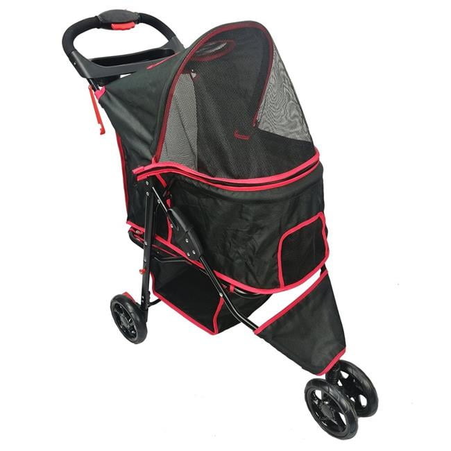Amoroso Baby 6571A Single Jogger Pet Stroller - Black & Red - Walmart.com