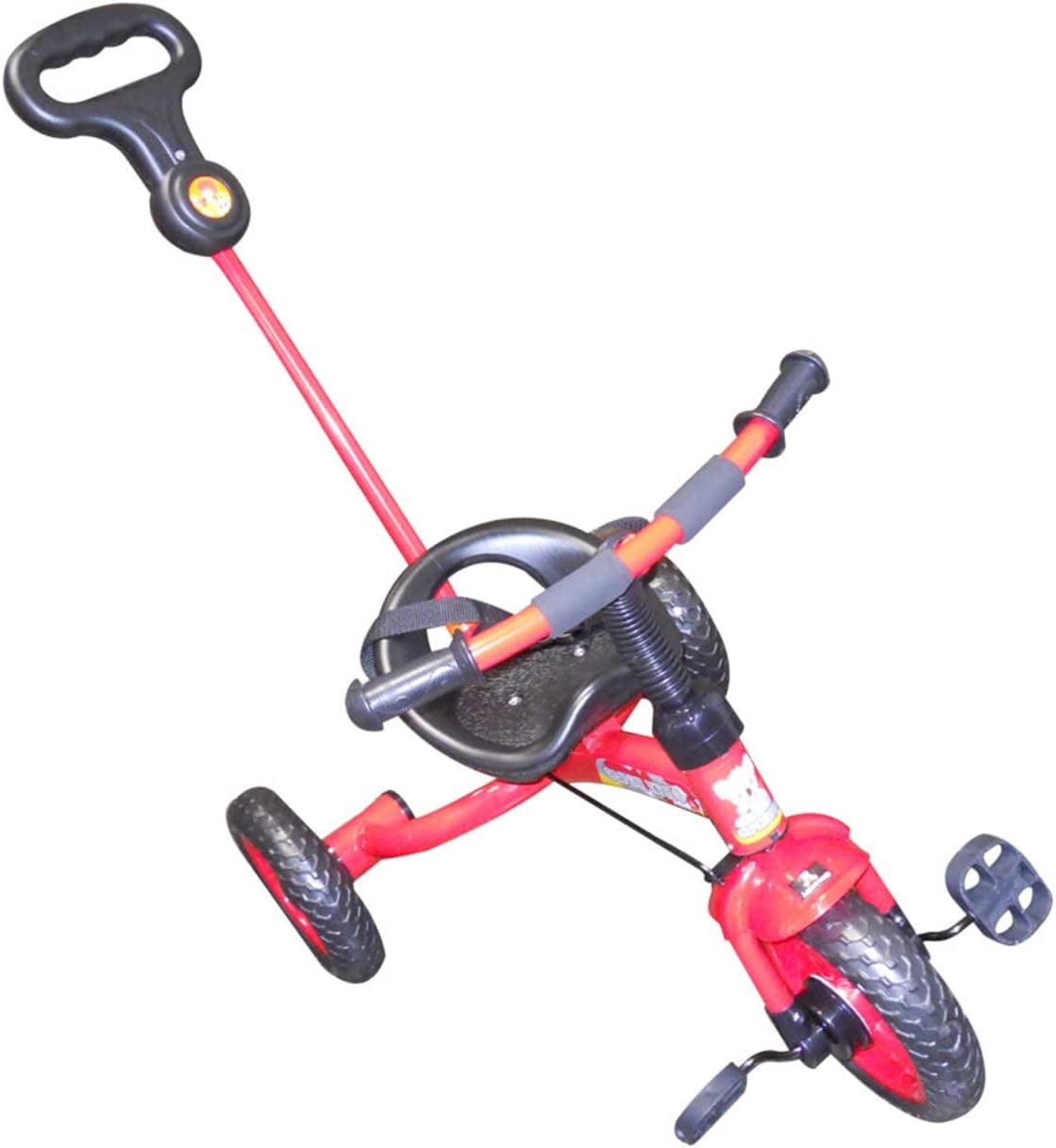 Amoroso Kids Tricycle with Push Bar T-310H Red - Walmart.com