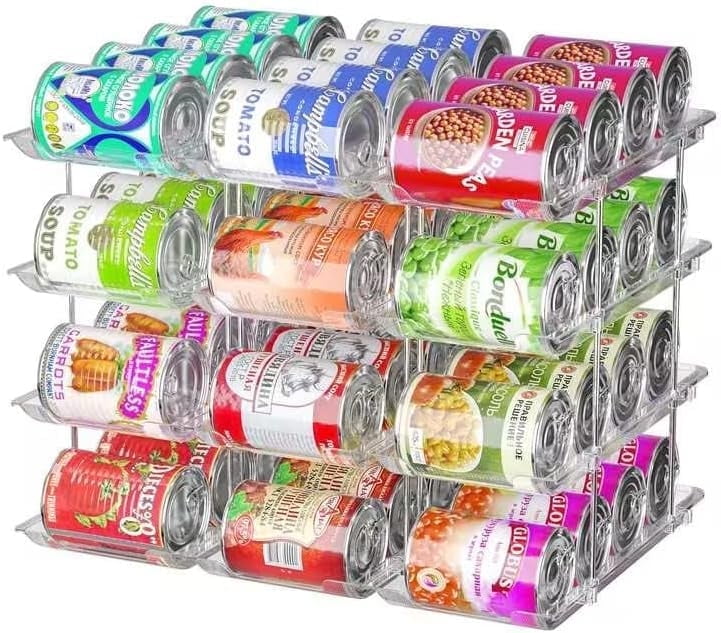 Amorvolat Can Organizer for Pantry, 3 Sets 4 Tiers Can Storage ...