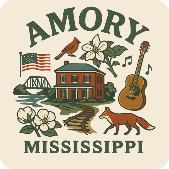 Amory Mississippi Keepsakes Souvenir Vinyl Sticker – Destination Travel ...