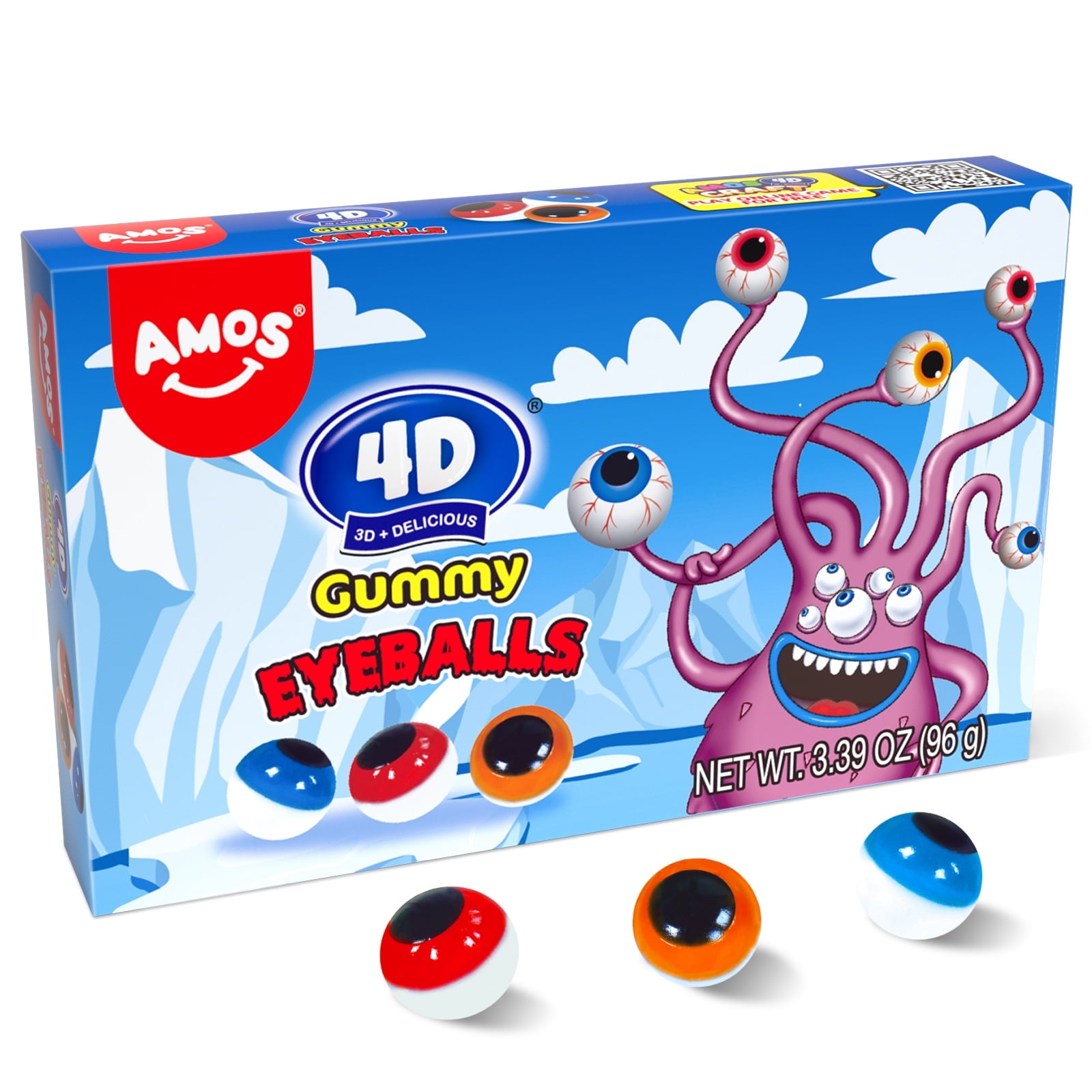 Amos 4D Eyeballs Gummy Candy, Perfect Treat for Kids Halloween Parties ...
