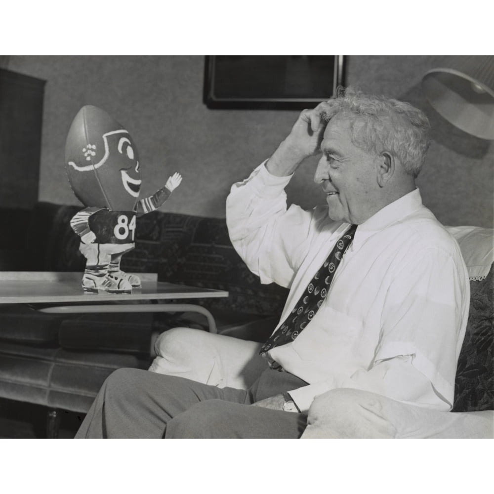 Amos Alonzo Stagg Smiling At Football Creature. On His 84Th Birthday ...