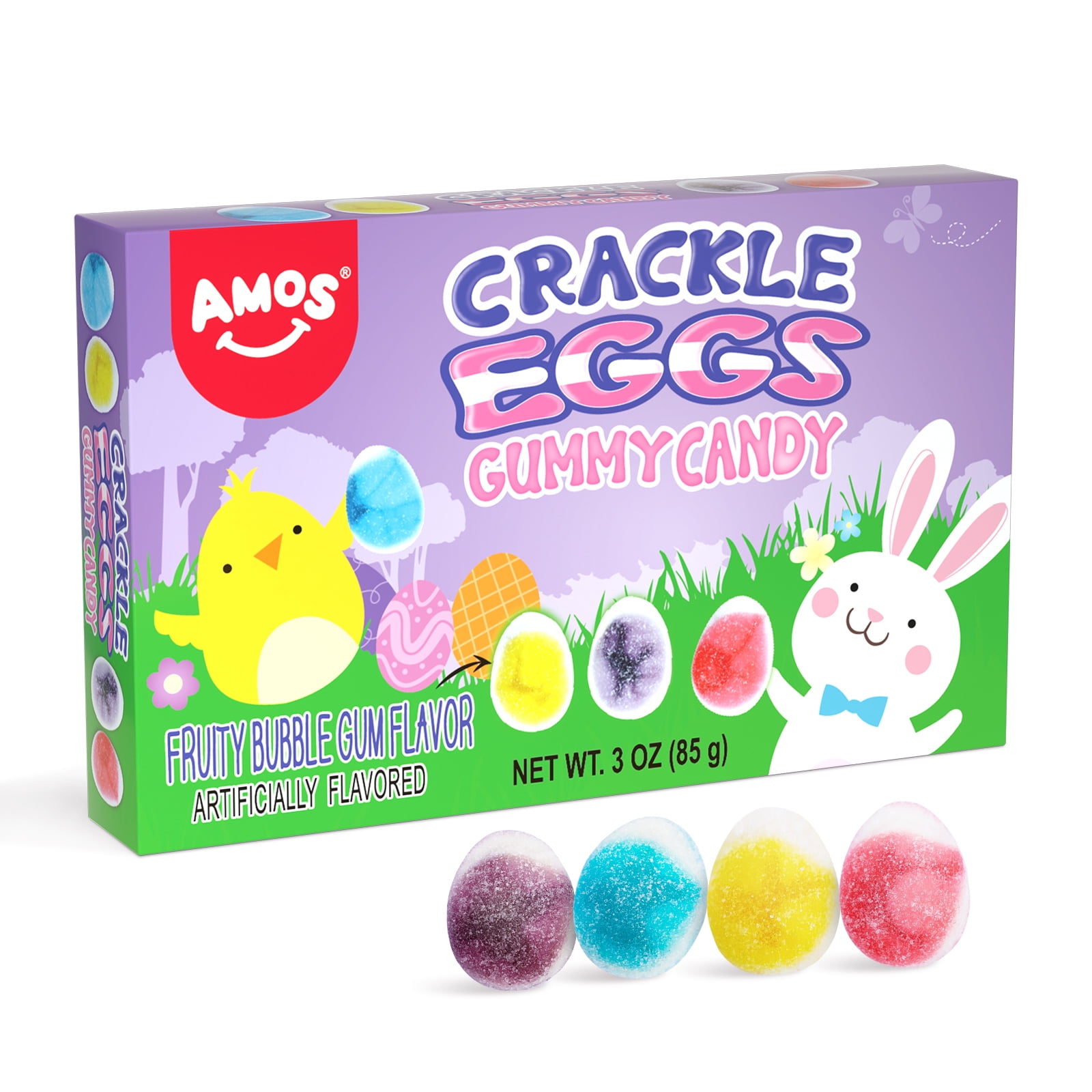 Amos Easter Candy Crackle Eggs Gummy Candy, Easter Basket Candy Treat ...