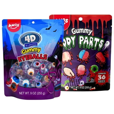 Amos Peelerz Halloween Candy Mixed, Fruit Flavor Gummy Zombie & Mummy ...