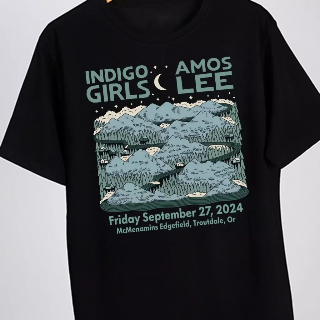Amos Lee Indigo Girls Band Black T-shirt Short Sleeve All Sizes Ja203 ...