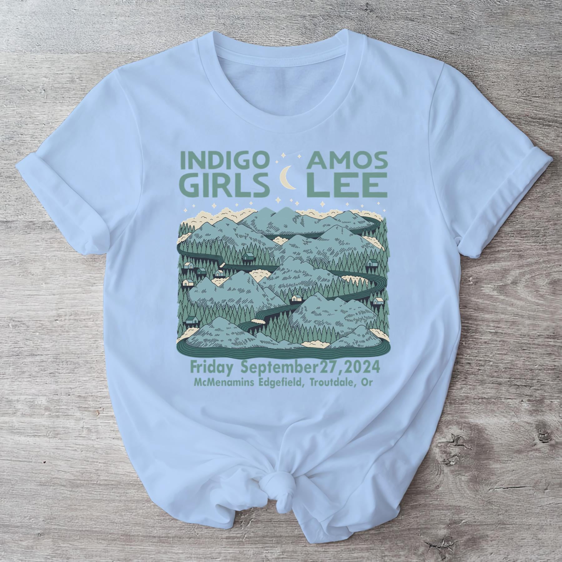 Amos Lee Indigo Girls Merch Shirt And 2024 Tour Gift For Fan Unisex T ...