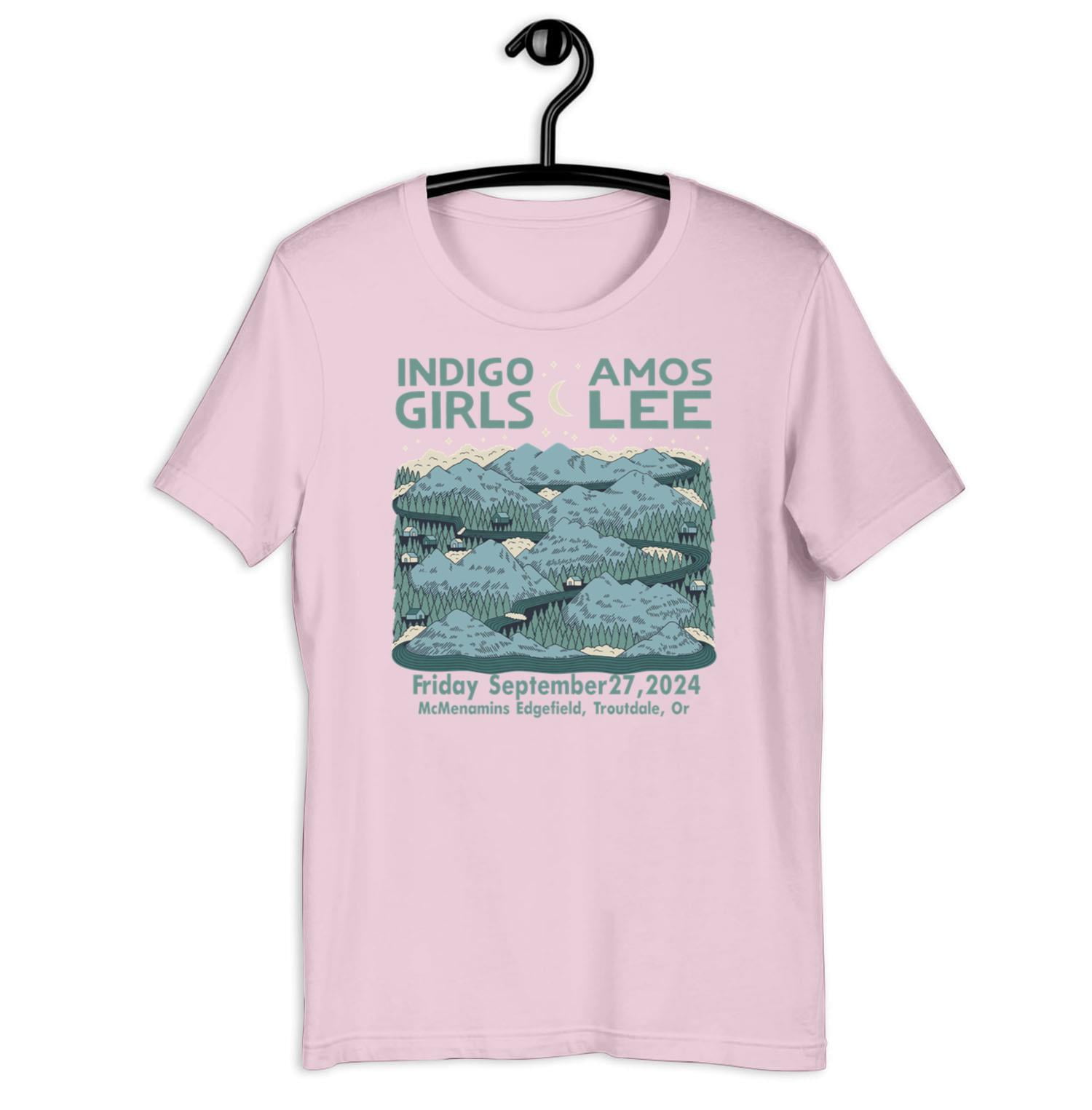 Amos Lee Indigo Girls Merch Shirt And 2024 Tour Gift For Fan Unisex T ...