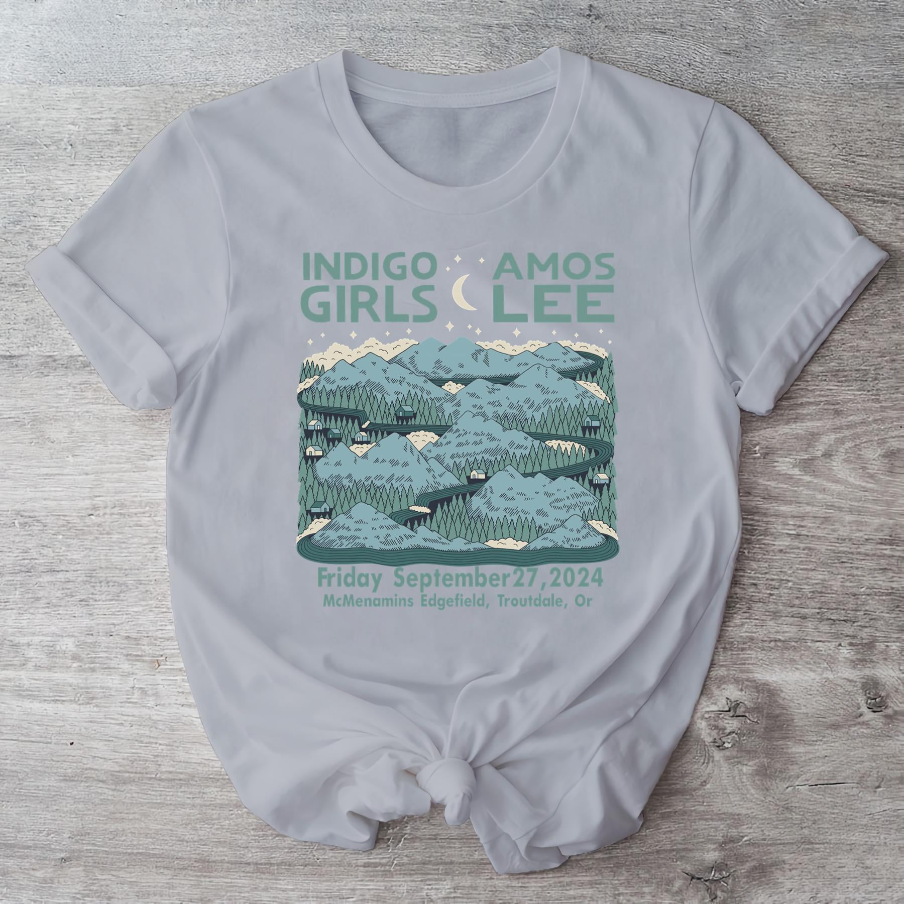 Amos Lee Indigo Girls Merch Shirt And 2024 Tour Gift For Fan Unisex T ...