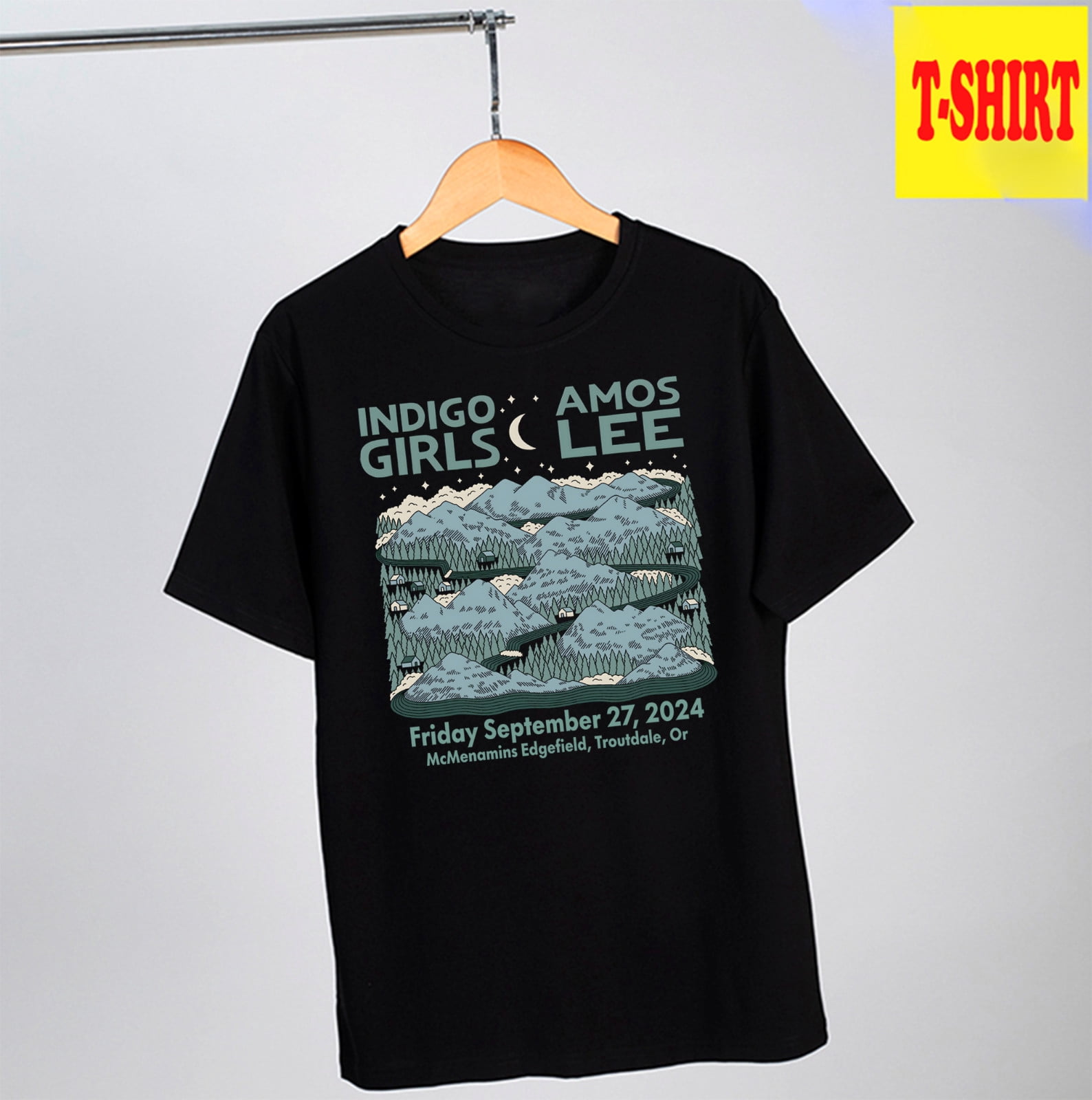 Amos Lee Indigo Girls Merch Shirt And 2024 Tour Gift For Fan Unisex T ...