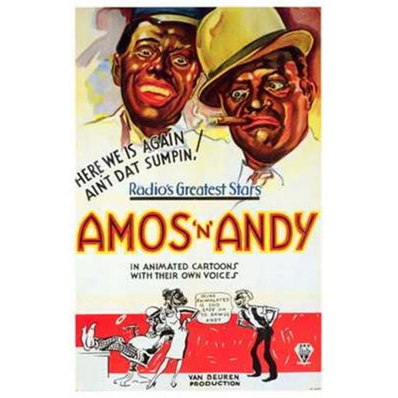 Amos N Andy Cartoons Movie Poster - 11 x 17 in. - Walmart.com