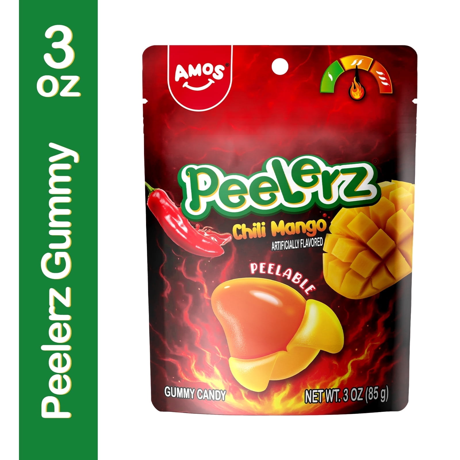 Amos Peelerz Chili Mango Gummy Candy, Peelable Gummies Spicy Snacks 3 ...