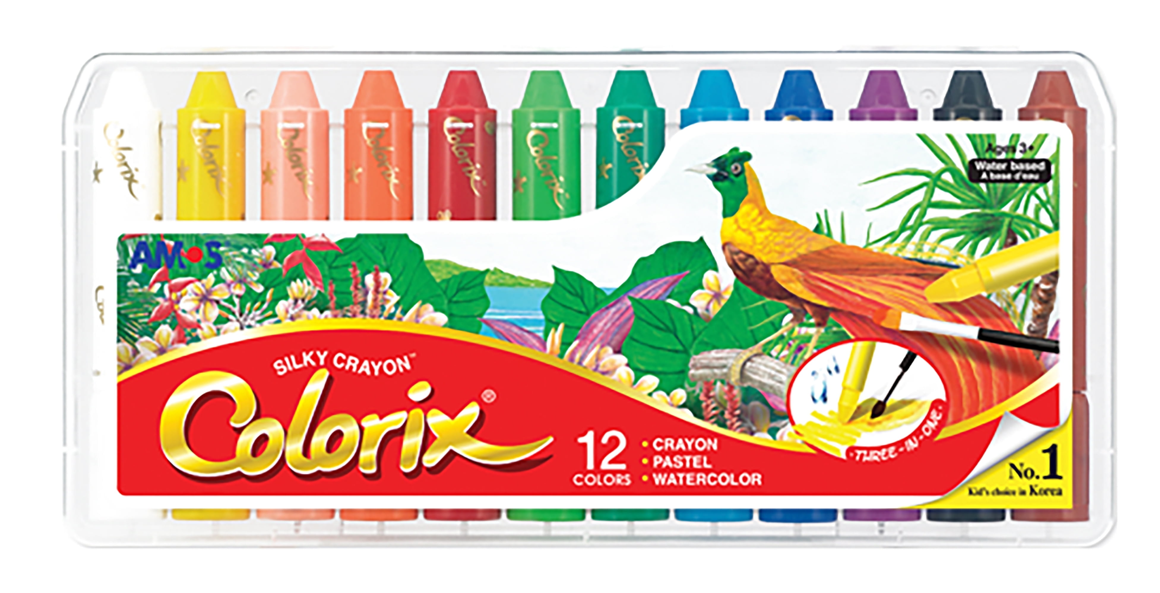 AMOS Silky Crayon Colorix, 12 Count - Walmart.com