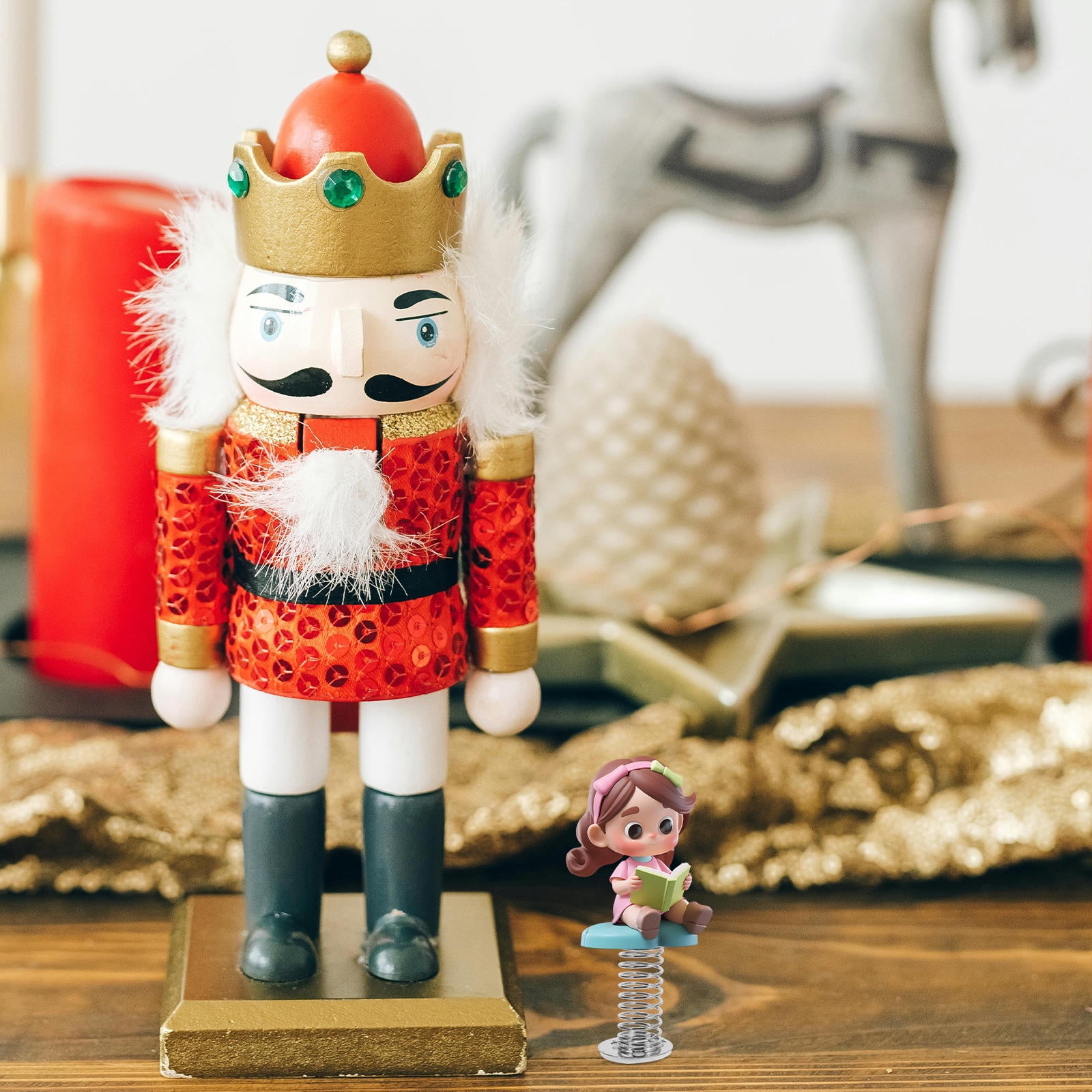 Amosfun 10pcs Diy Spring Base Doll Wobble Head Silver Spring Popper ...