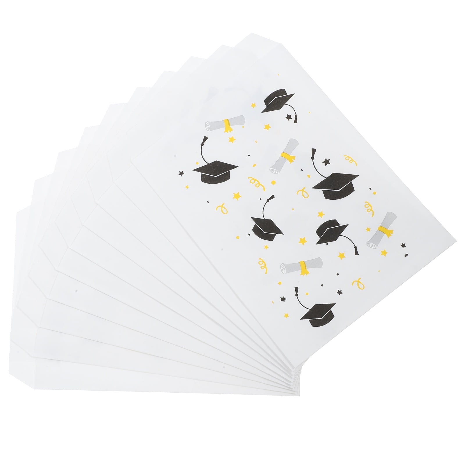 Amosfun 10pcs Graduation Cap Candy Bags Paper Present Bags For Treats ...