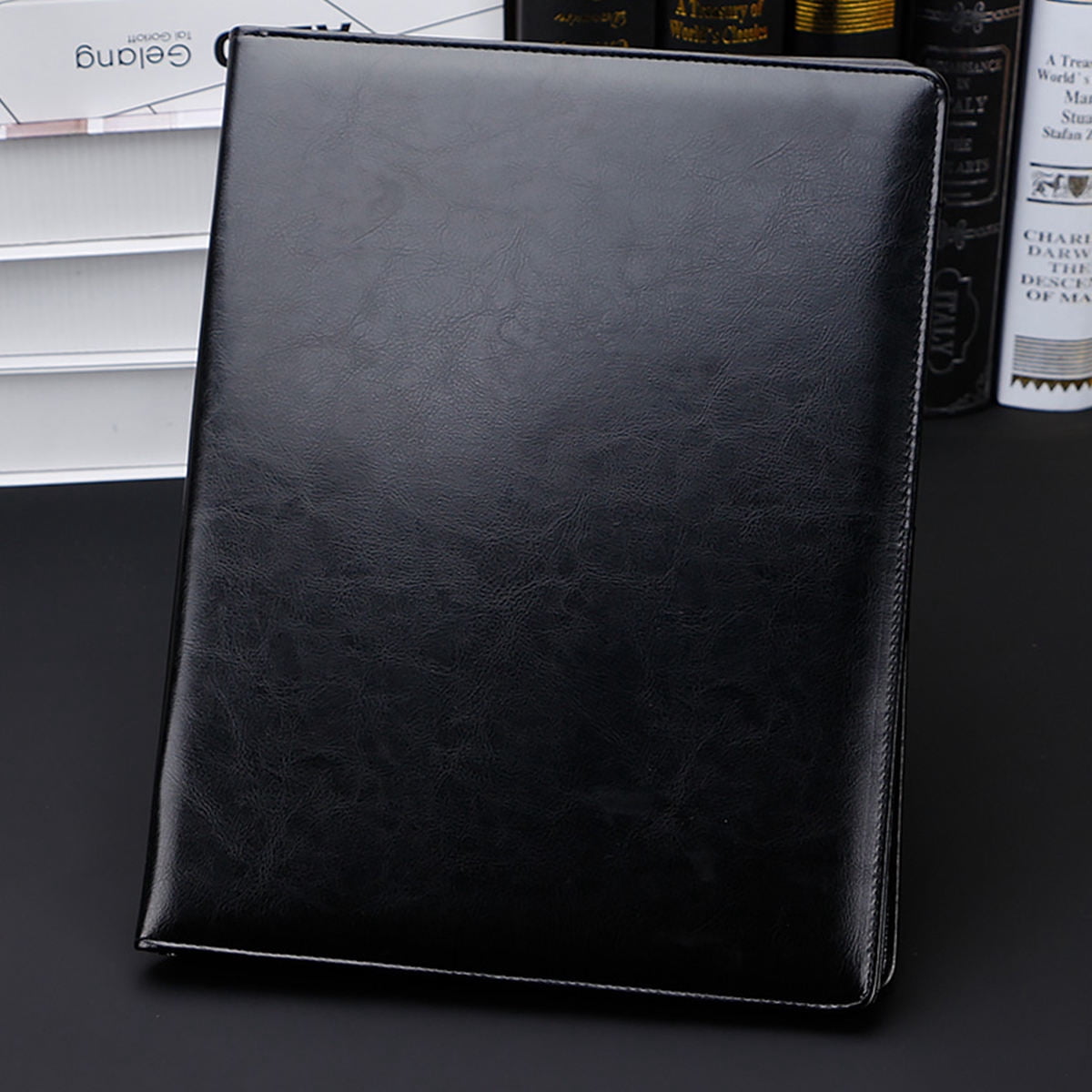 Amosfun 1Pc Black Office File Folder Lightweight Water Resistant ...