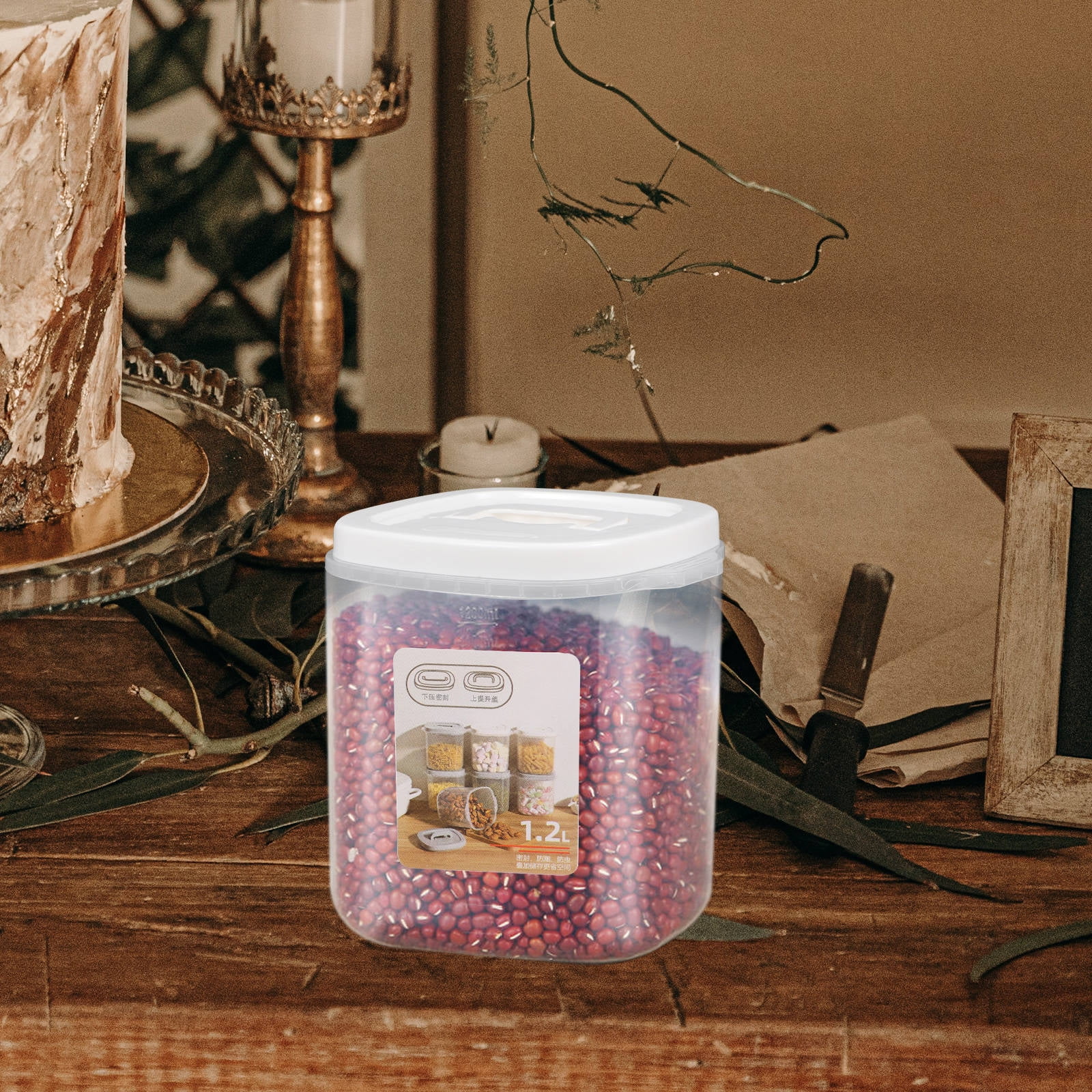 Amosfun Dry Food Container Grain Storage Bucket Plastic 1Set - Walmart.com
