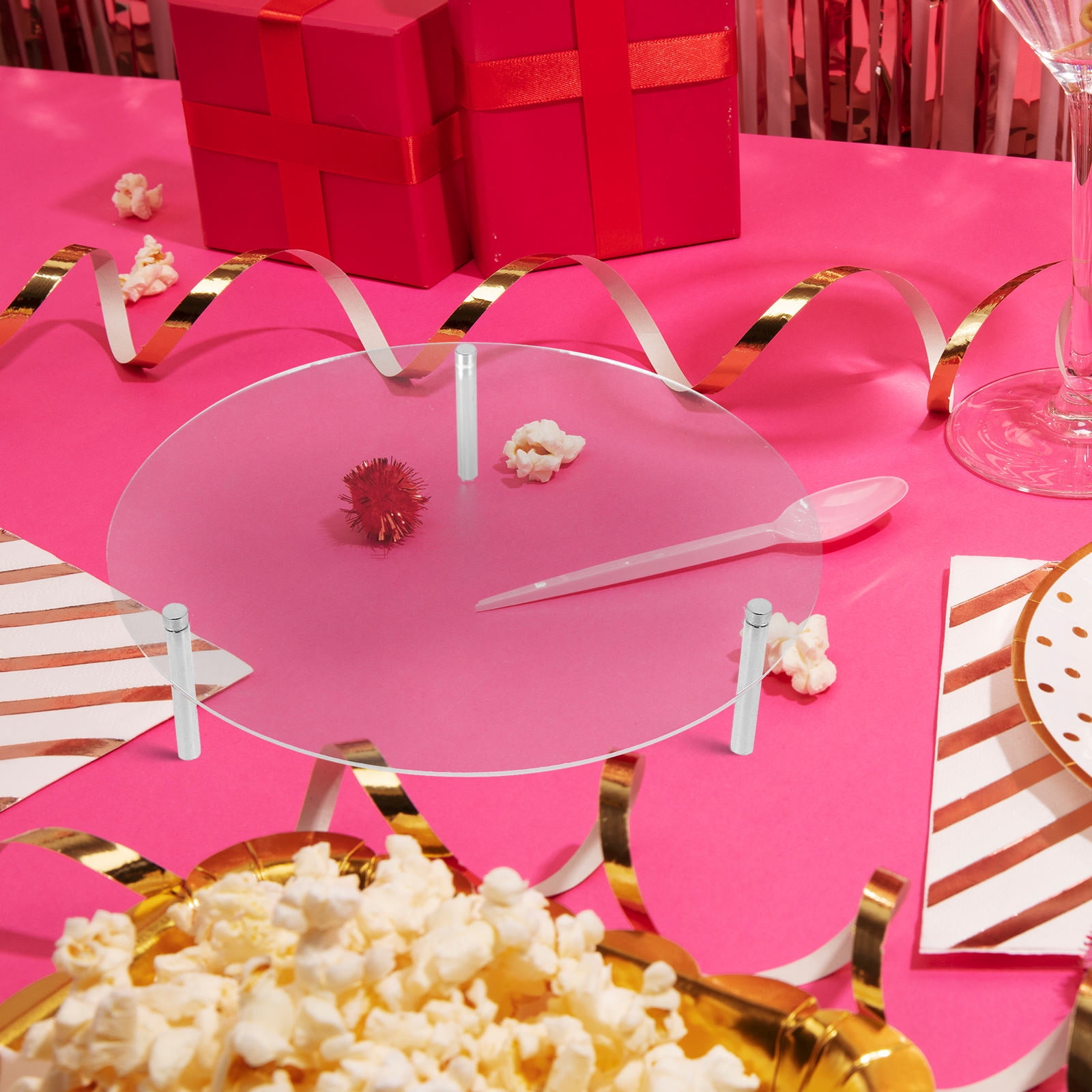 Amosfun 2 Sets Transparent Acrylic Cake Riser For Displaying Cakes ...