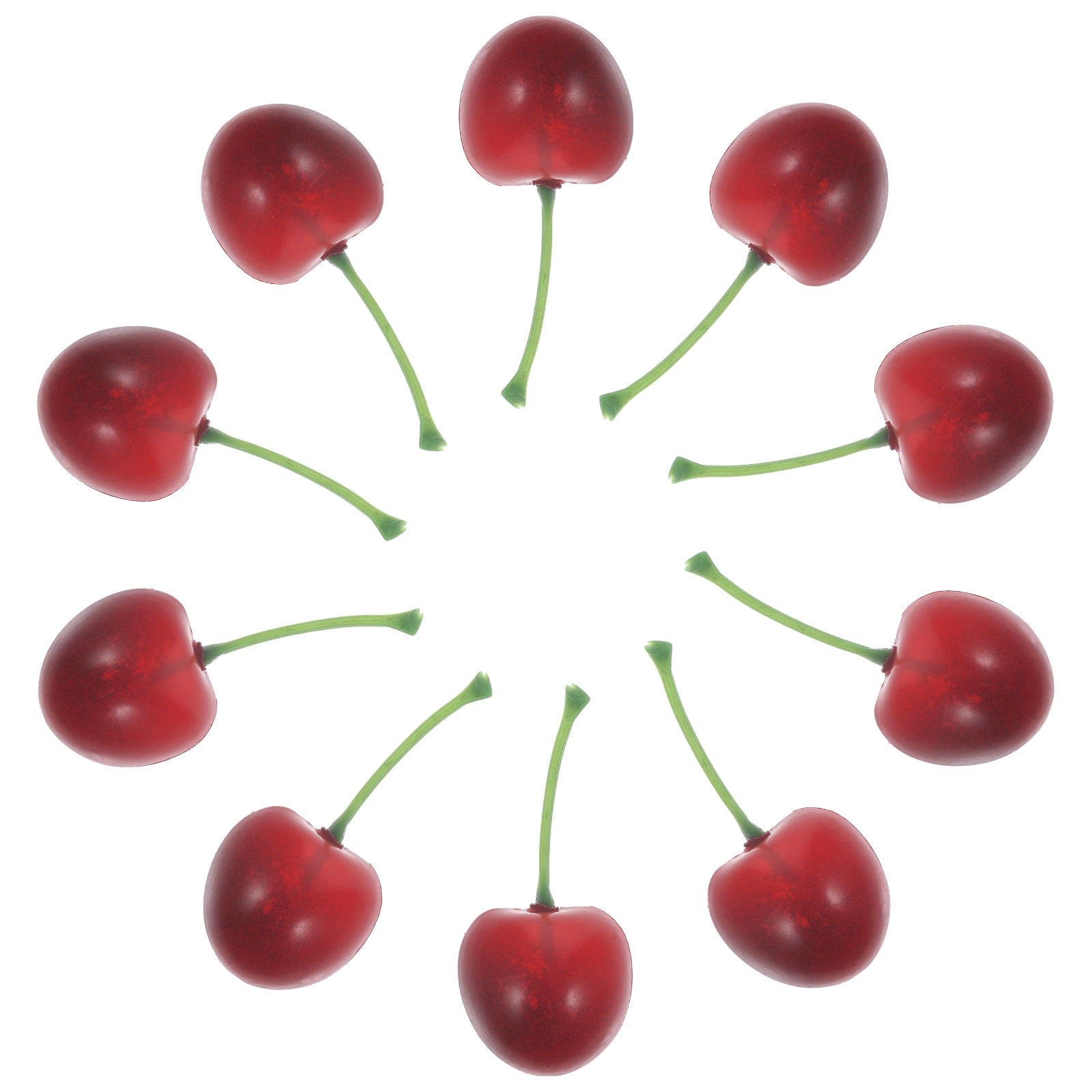 Amosfun 20Pcs Fake Cherry Models Lifelike Red Foam Fruits Decorative ...