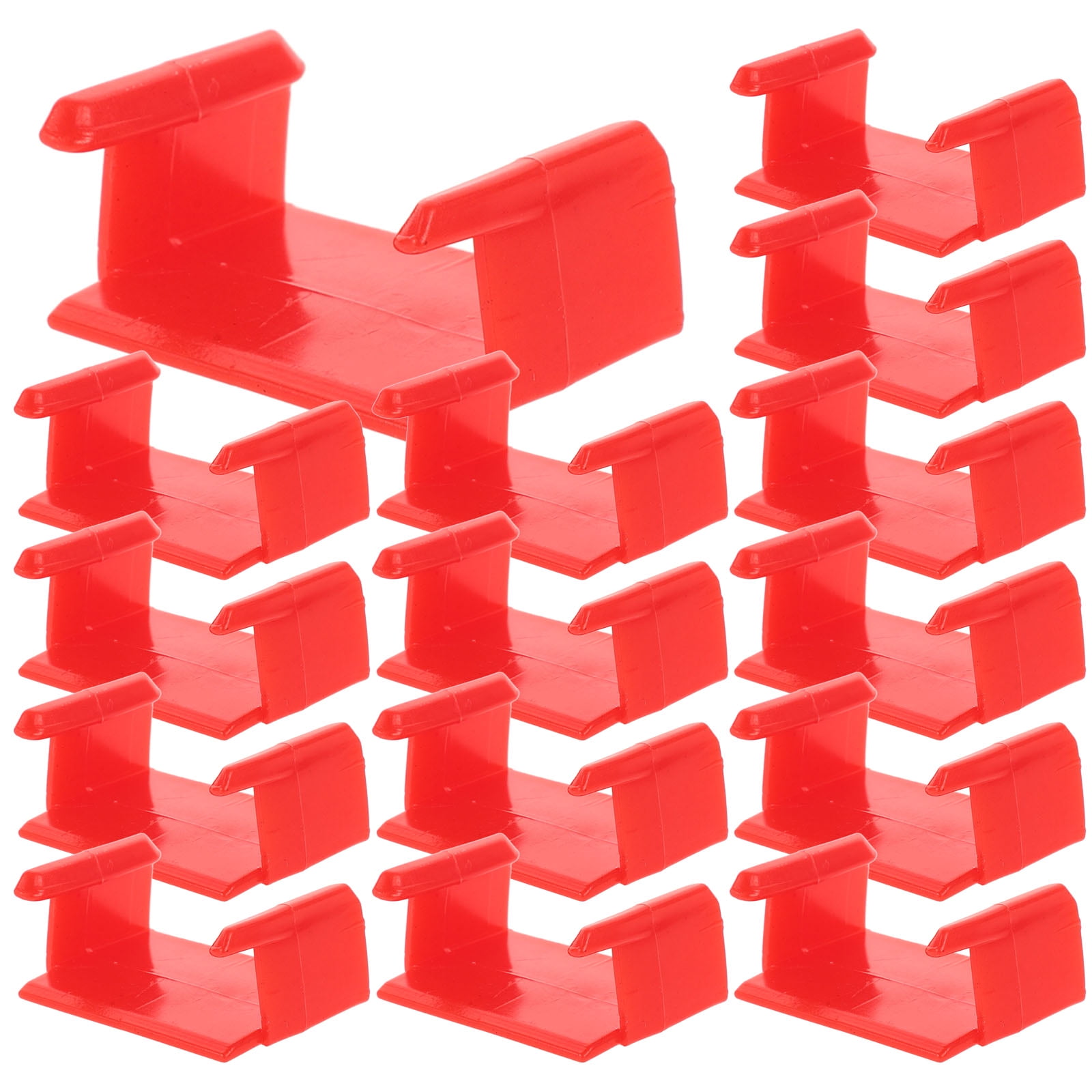 Amosfun Clip Shape Train Railway Clips Red Plastic 20Pcs For Train ...