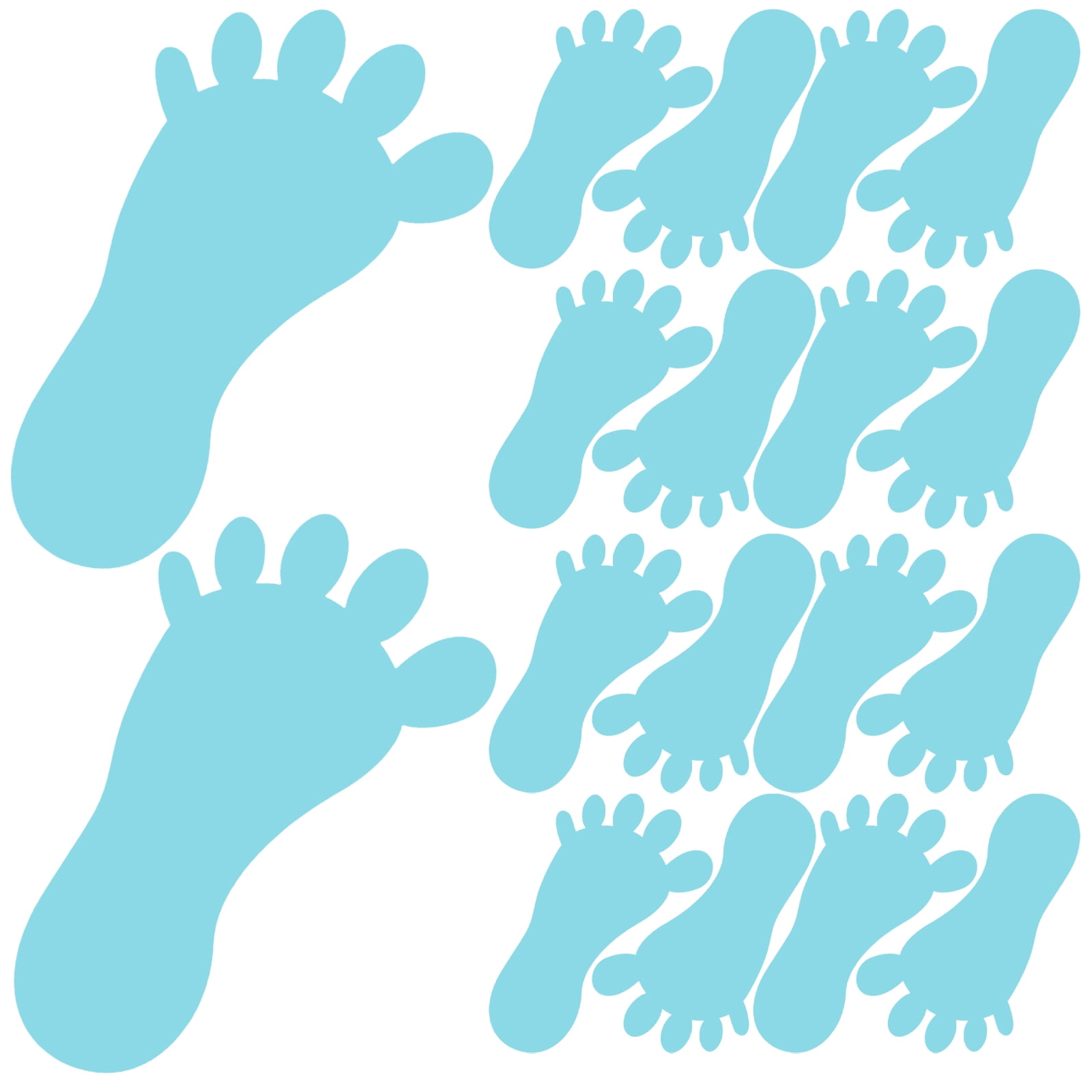 Amosfun 24PC Feet Stickers Removable Wall Decal for Children Tracking ...