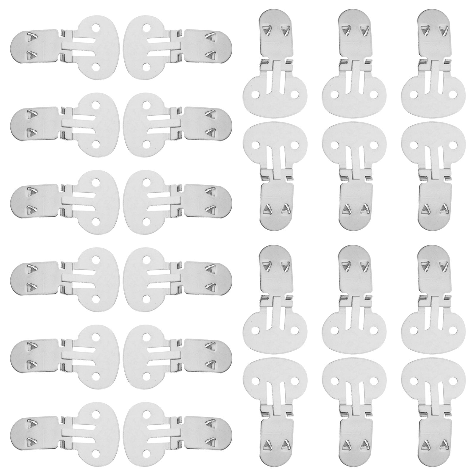 Amosfun 26Pcs Stainless Steel Shoe Clips Flat Metal Design for Shoe ...