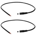 Amosfun 2Pcs Black Dc Power Pigtail Barrel Plug Replacement Cord for ...