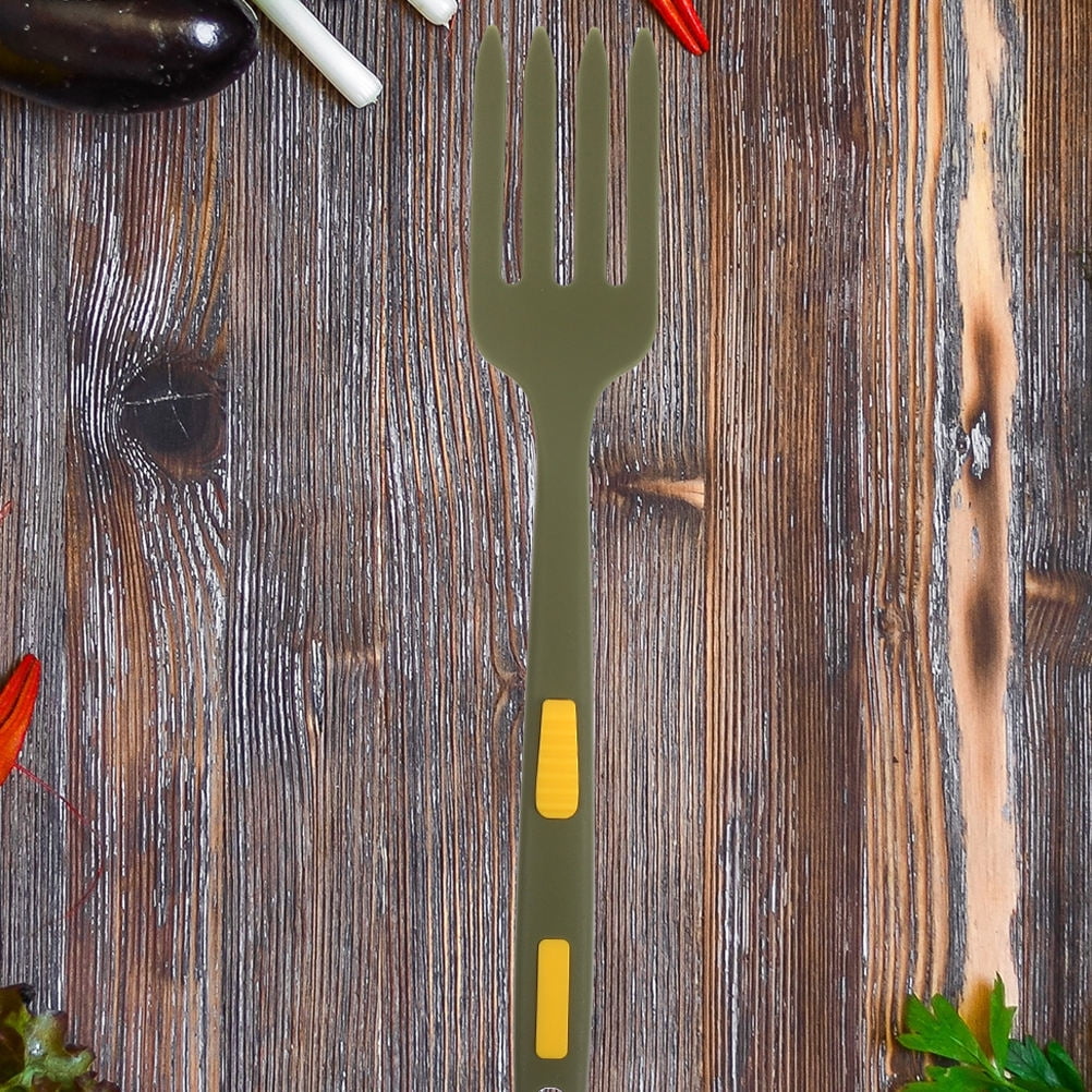 Amosfun 2Pcs Flexible Green Silicone Cooking Forks with Easy Grip ...