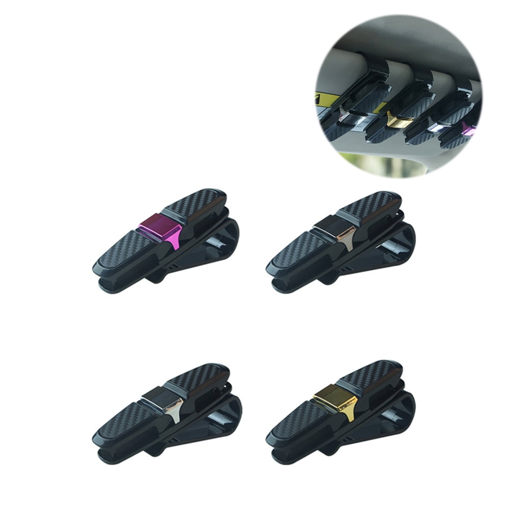 Amosfun 2Set Sunglasses Visor Clips Universal Car Auto Accessory Carbon ...