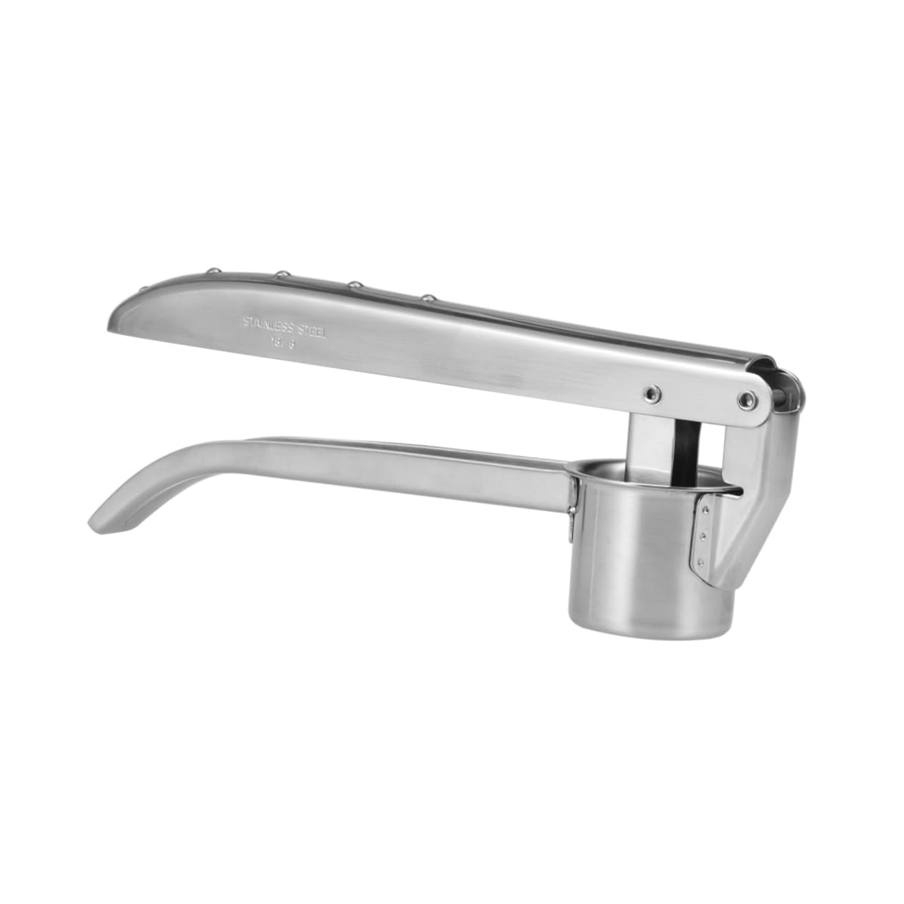 Amosfun 304 Stainless Steel Garlic Press and Ricer Long Handle Anti ...