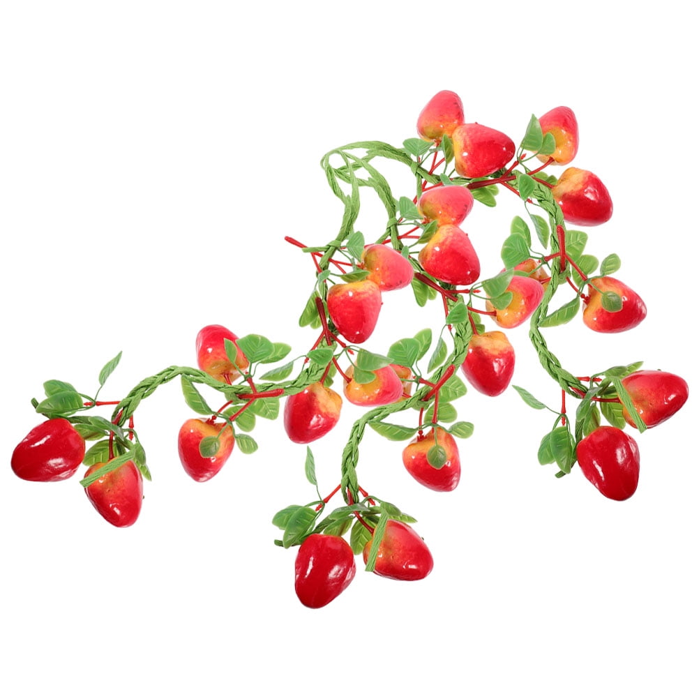 Amosfun 3-Piece Realistic Artificial Fruit Set, Decorative Red ...