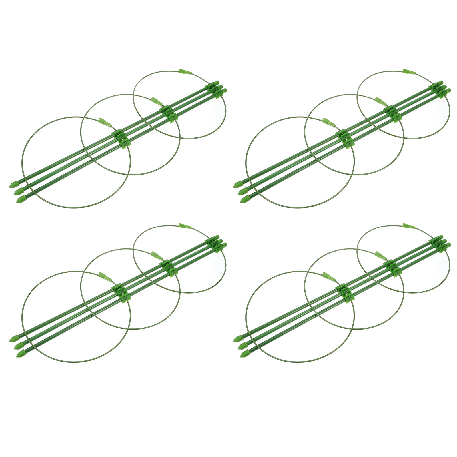 Amosfun 4 Sets Potted Plant Support Rods Circle Flower Support Frame ...