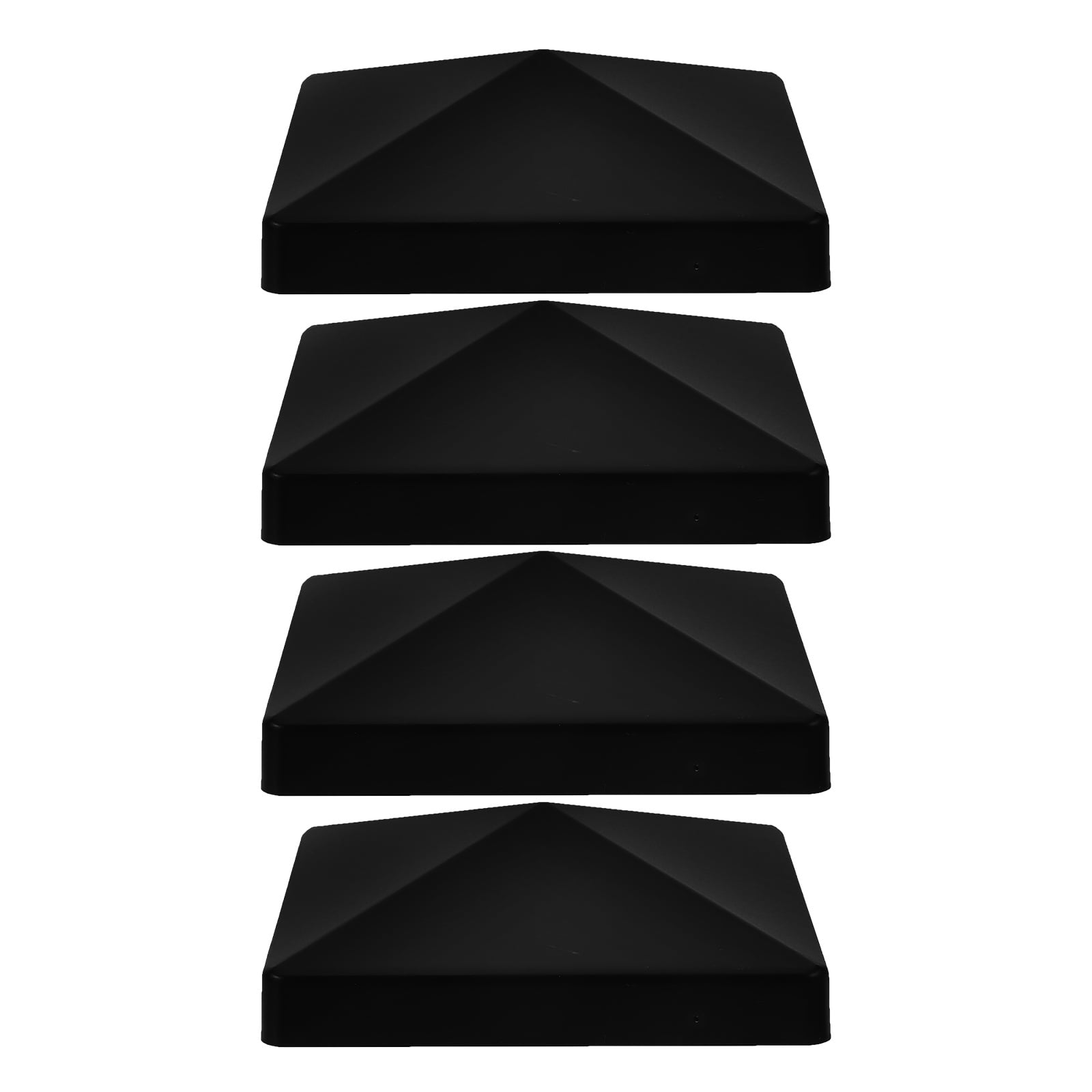 Amosfun 4 Sets of Fence Post Covers Plastic Fence Cap Black ...