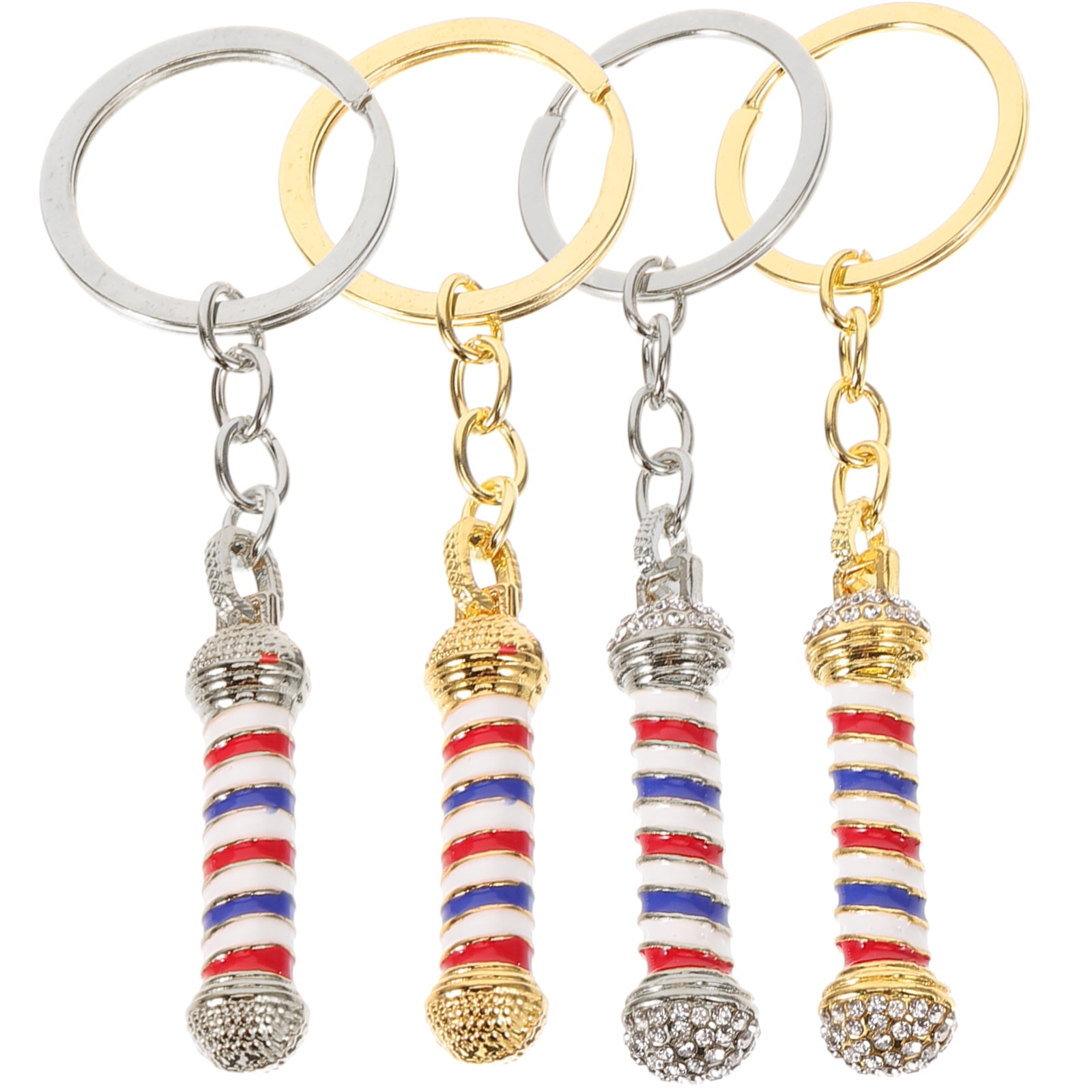 Amosfun 4Pcs Alloy Lights Shape Keychains Assorted Color Stylish Shop ...