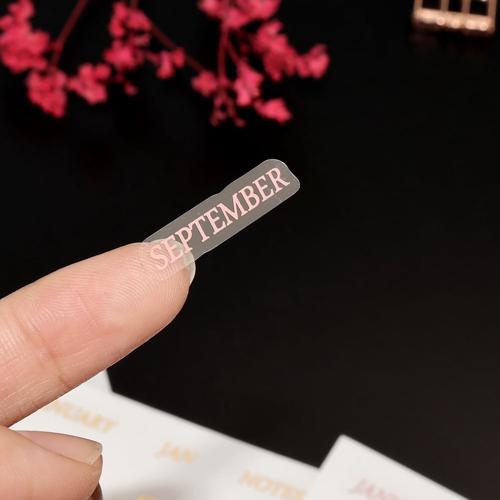 Amosfun Binder Tabs Transparent PP For Monthly Labeling 3 Stickers For ...