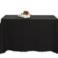 Amosfun Black Polyester Table Cloth for Home Kitchen Dining Room ...