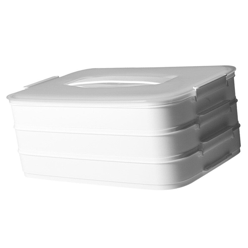Amosfun Dumpling Fresh Keeping Box Freezer Storage Box Rectangular ...