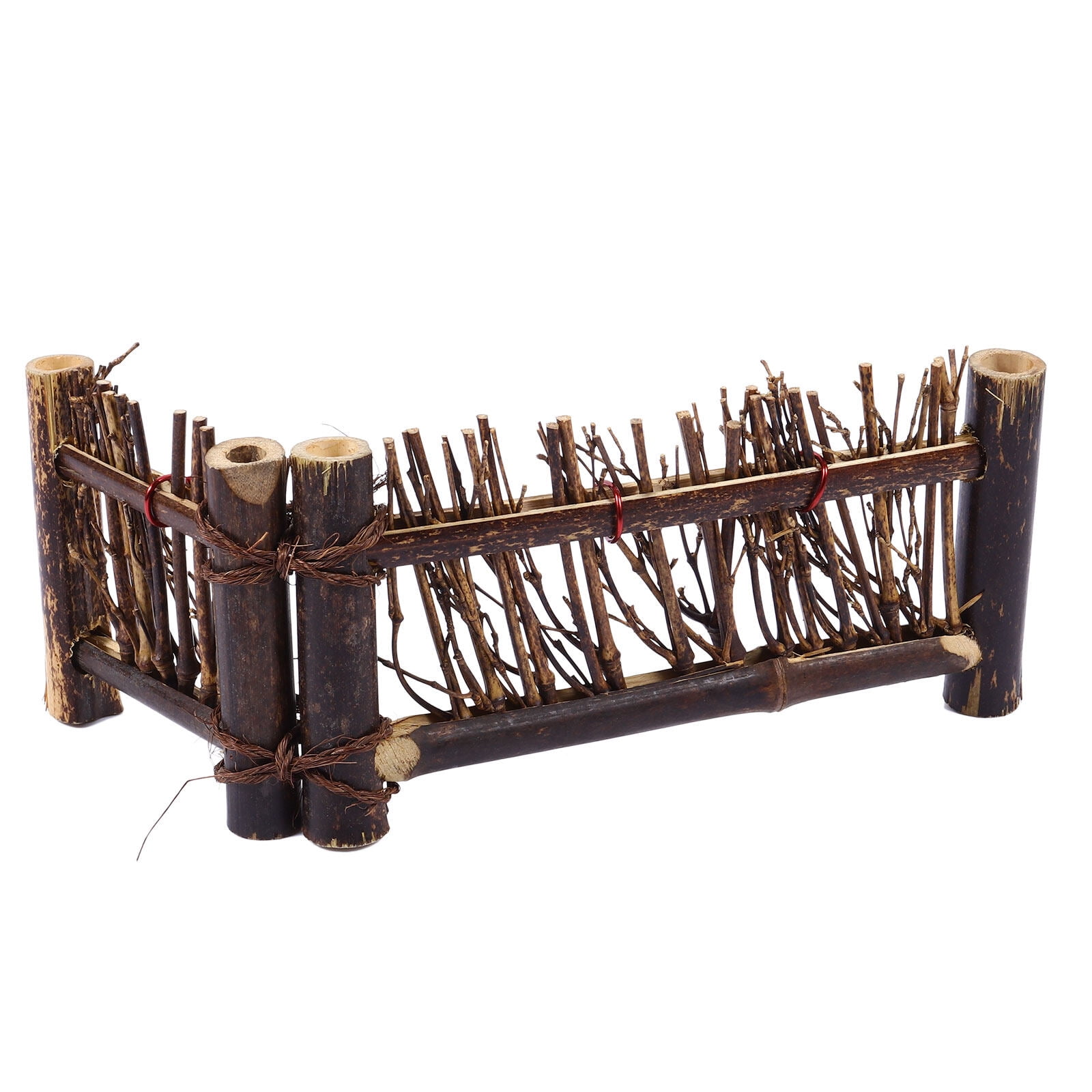 Amosfun Garden Fencing for Japanese Design Brown Wooden Bonsai ...