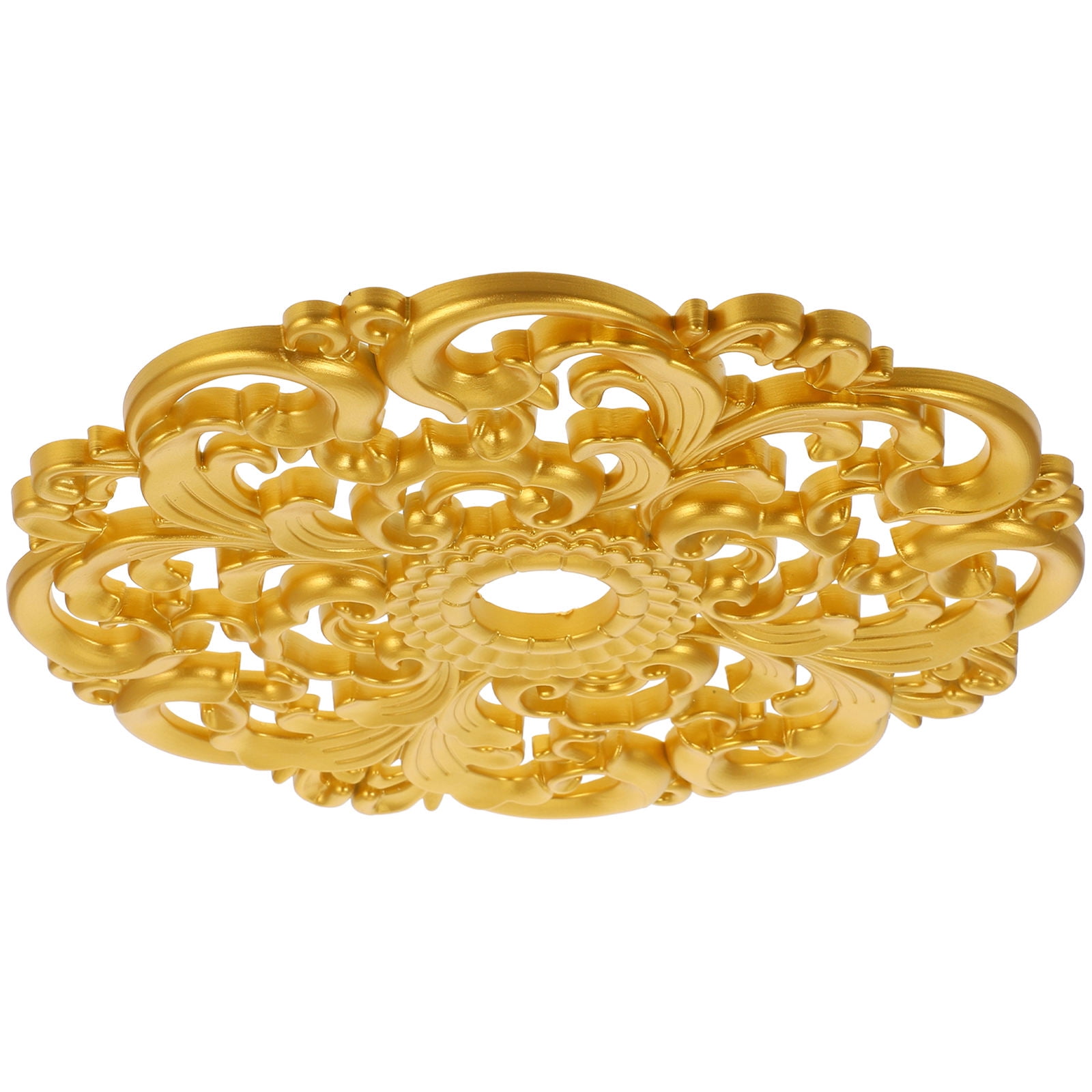 Amosfun Decorative Plastic Ceiling Medallion Set, Golden Finish ...