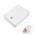 Amosfun Metal Lock Box with Key Entry White Wall Mount Tamper Resistant ...