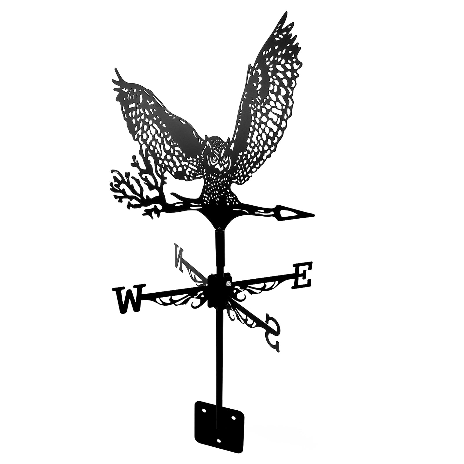 Amosfun Iron Weather Vane with Owl Design Durable Yard and Patio Wind ...