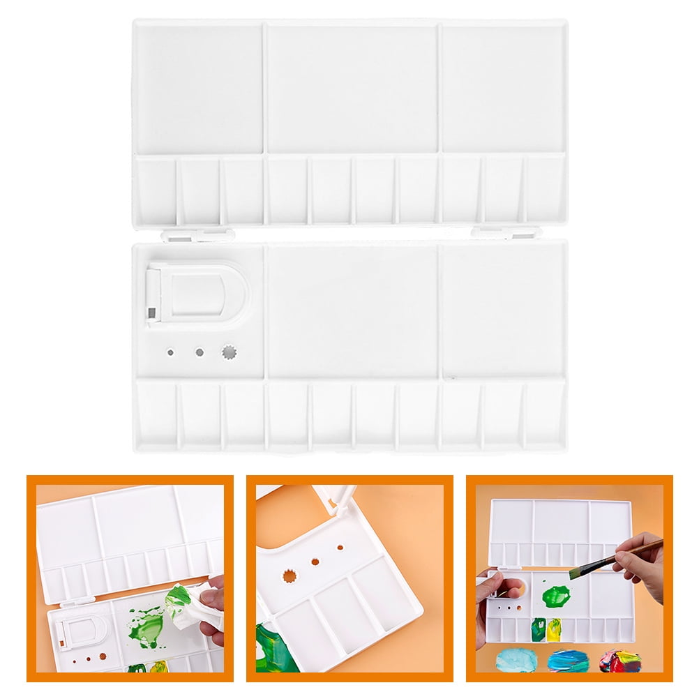 Amosfun Pigment Mixing Box Watercolor Pigment Box White ABS 1Pack for ...