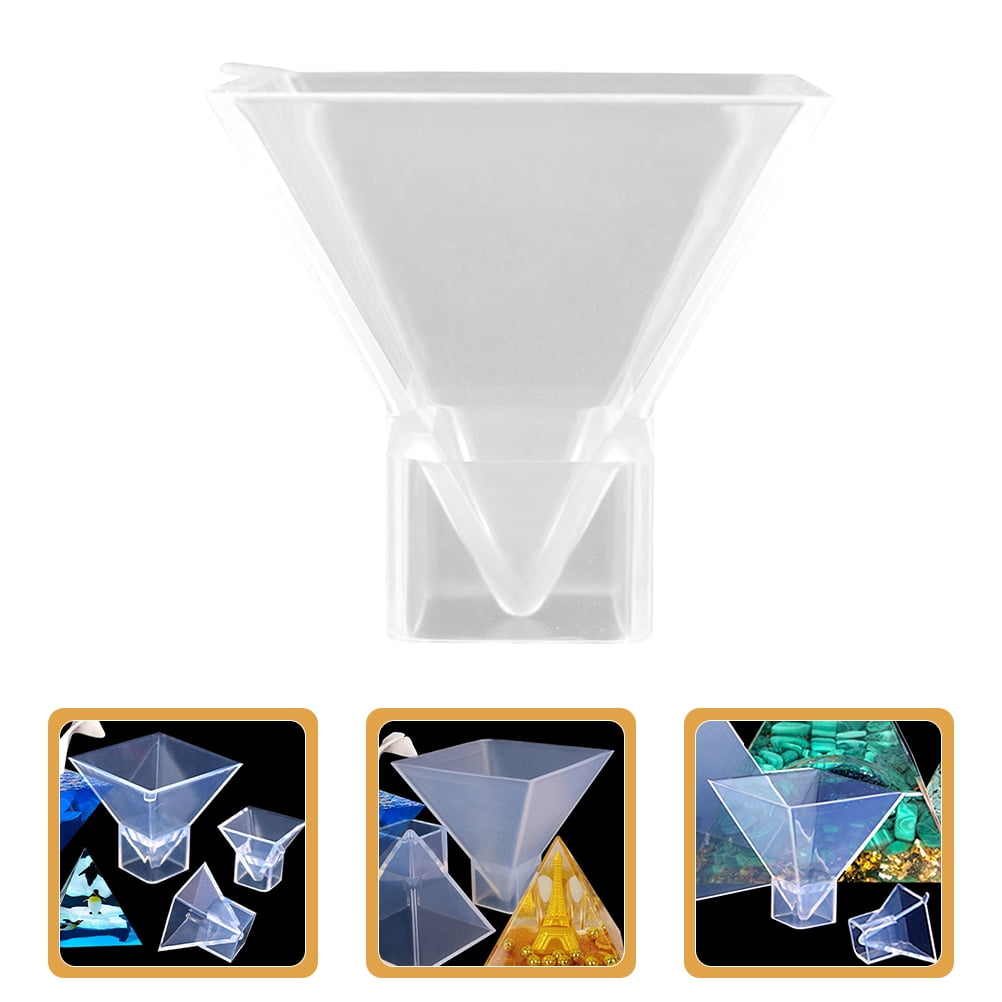 Amosfun Flexible Pyramid Mold Silicone Mold for Concrete Transparent ...