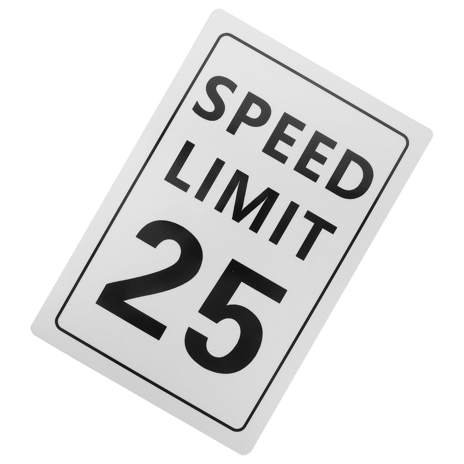 Amosfun Speed Limited Sign Traffic Slow Down Signs White Metal ...