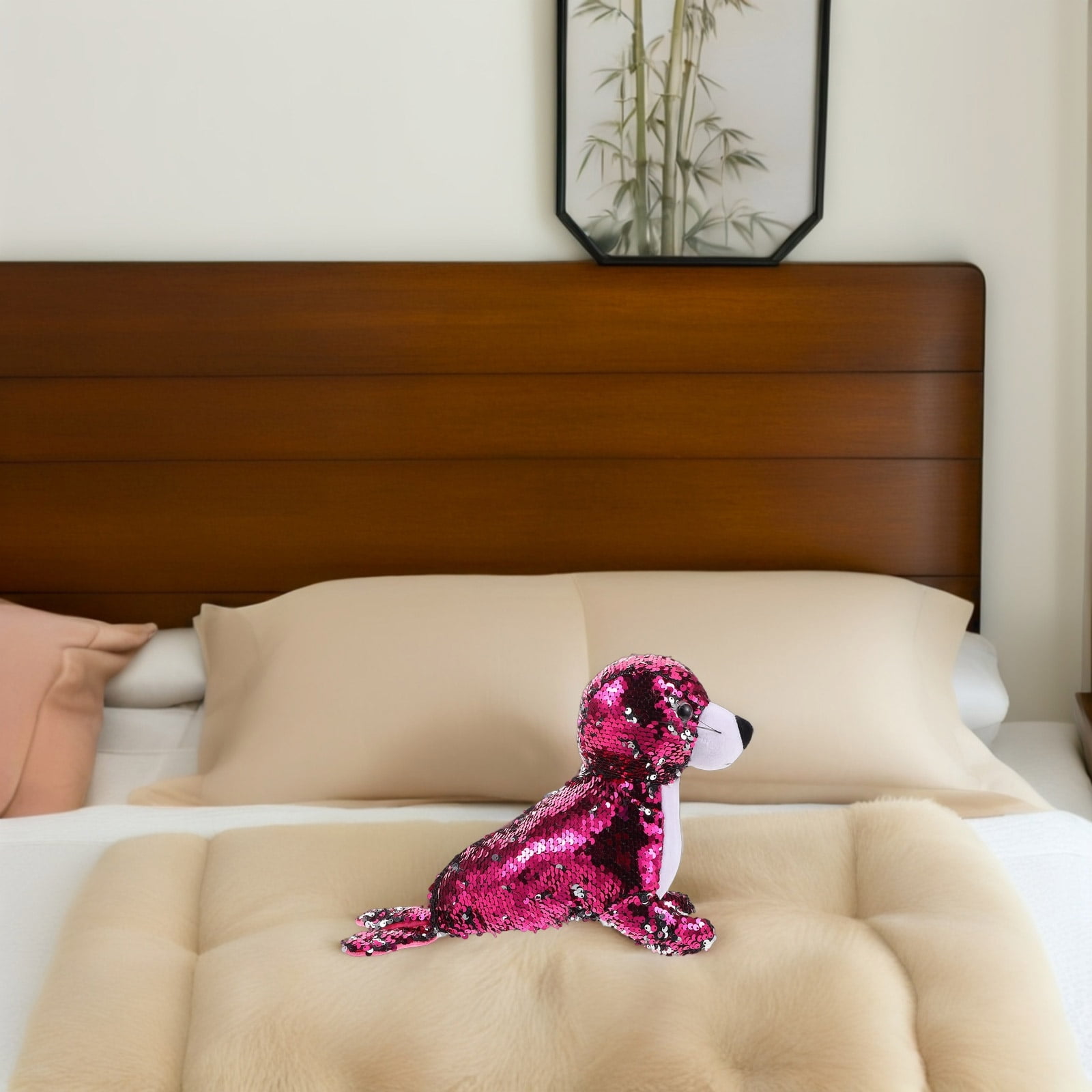 Amosfun Soft Plush Sea Lion Ocean Animal with Reversible Mermaid ...