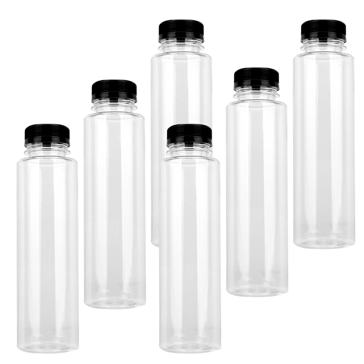 Amosfun Transparent PET Storage Bottles Set of 6 Food Grade Safe with ...