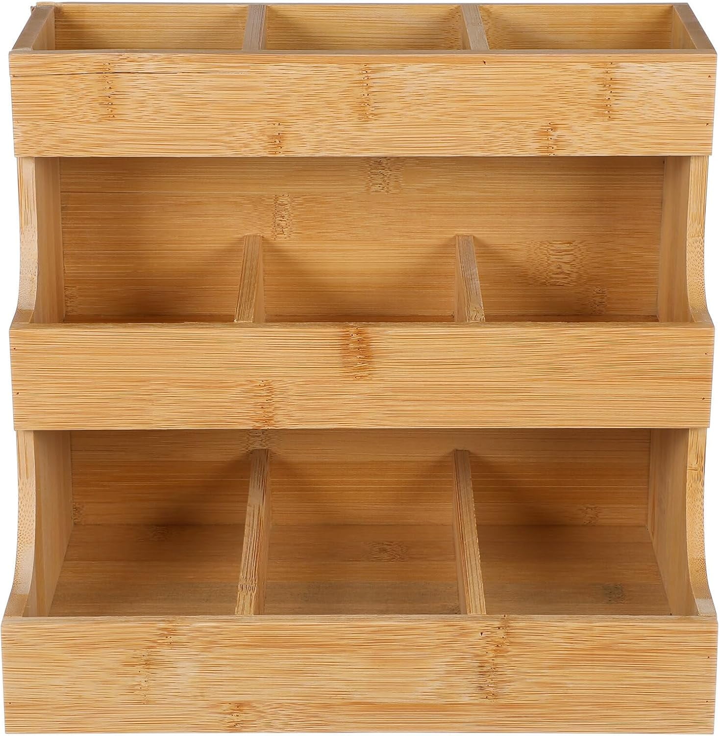 Amosfun Vertical Tea Bag Organizer Wood Tea Bag Holder Tea Packets Box ...