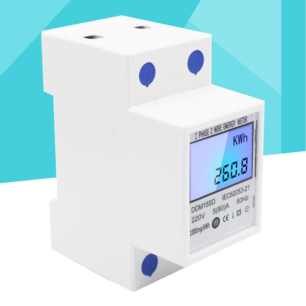 Amosfun Voltage Meter LCD Display Energy Meter Plastic White General ...