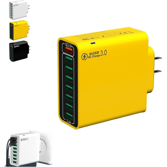 Amount of US 8-in-1 Waterproof Port USB Fast Charger, Suitable for ...