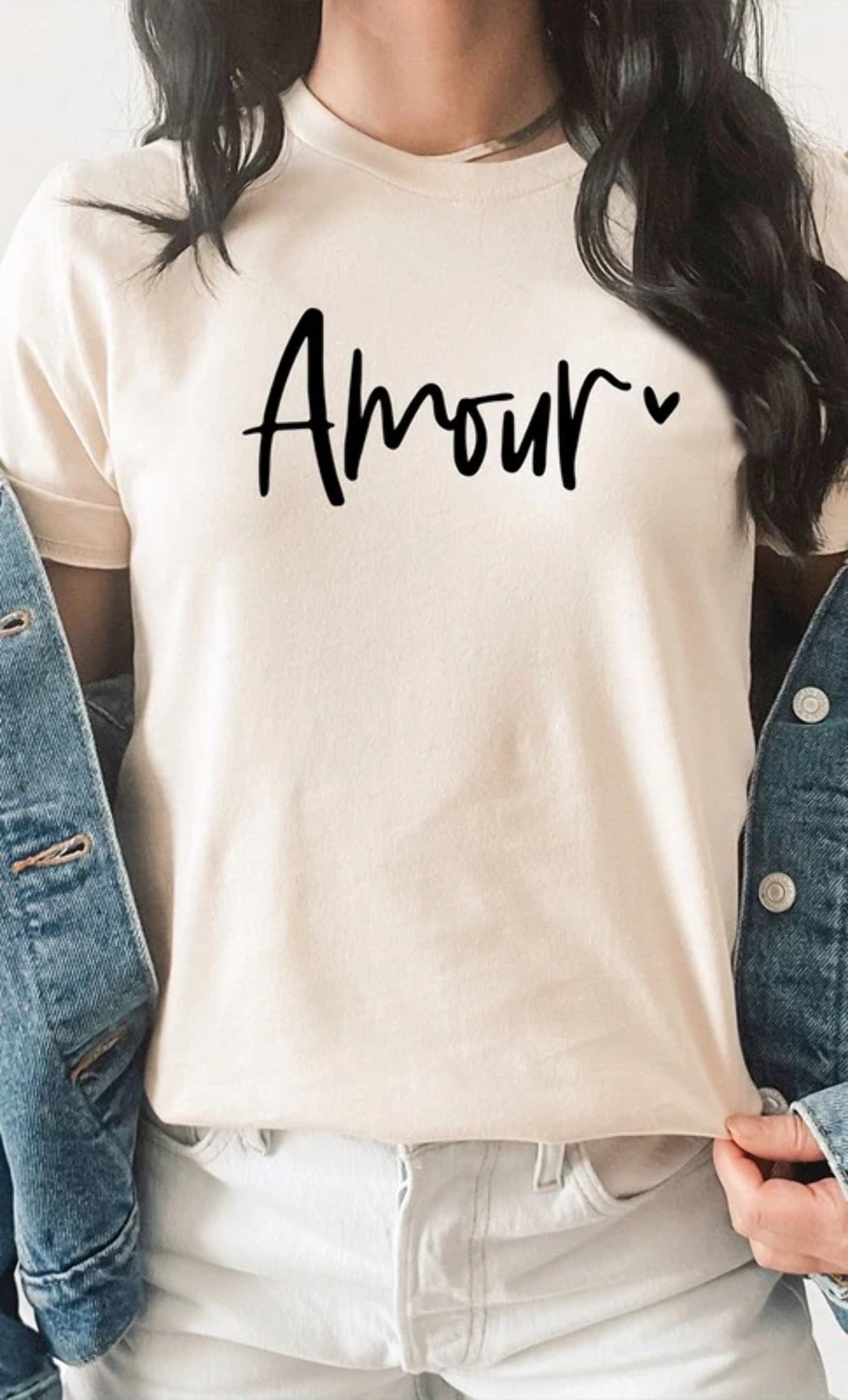 Amour Heart Valentines Day PLUS SIZE Graphic Tee T-Shirt - Walmart.com